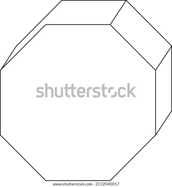 Octagon Shape Black White Doodle Character: เวกเตอร์สต็อก (ปลอดค่า ...