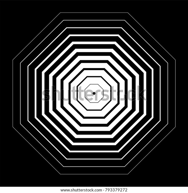 Octagons Zooming Effect Decreasing Line Weights Stock Vector (Royalty Free) 793379272 | Shutterstock