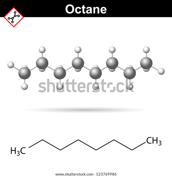 Octane Chemical Formula Chemical Formula Molecular 스톡 벡터(로열티 프리) 523769986
