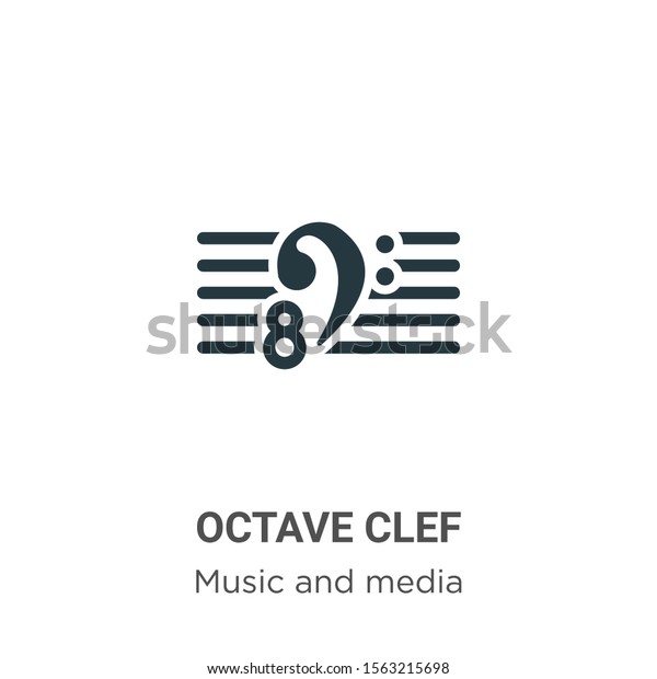 Octave Clef Vector Icon On White Stock Vector (Royalty Free) 1563215698 ...