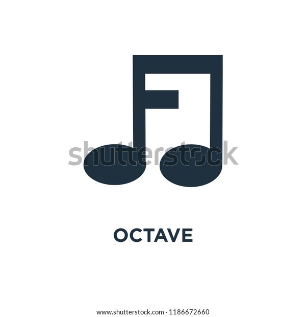 Octave Icon Black Filled Vector Illustration Stock Vector (Royalty Free ...