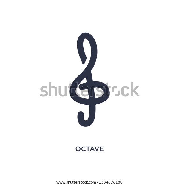 Octave Icon Simple Element Illustration Music Stock Vector (Royalty ...