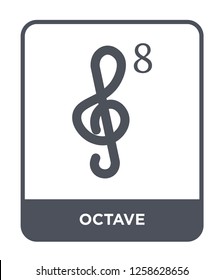 Octave Icon Vector On White Background Stock Vector (Royalty Free ...