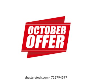 October Offer Vector Illustration Stock Vector (Royalty Free) 722794597 ...
