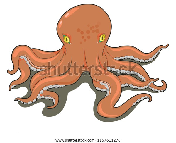Octopus Character Design Stock Vector (Royalty Free) 1157611276 ...