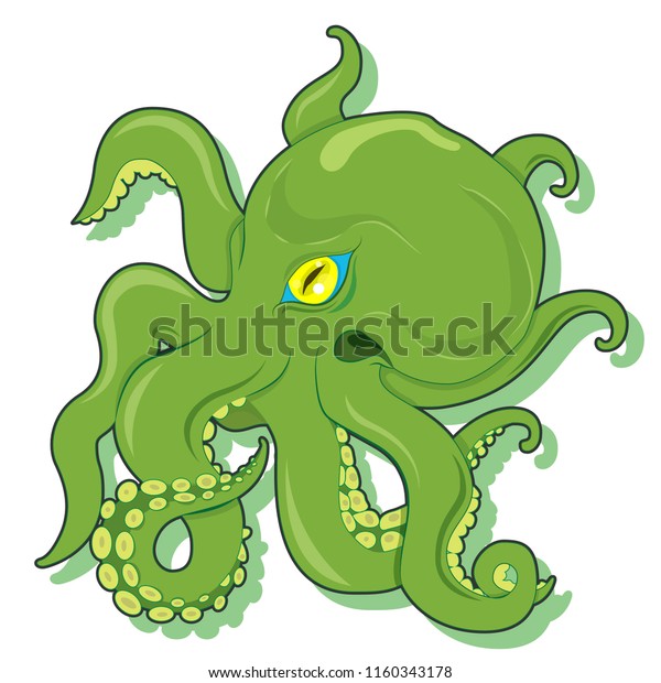Octopus Character Design Stock Vector (Royalty Free) 1160343178 ...