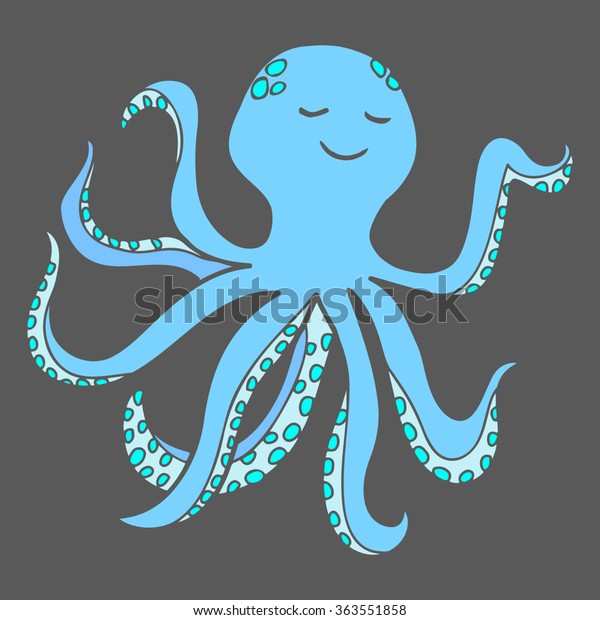 Octopus Cute Doodle Style Isolated On Stock Vector (Royalty Free) 363551858