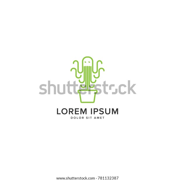 Octopus Plants Logo Stock Vector (Royalty Free) 781132387 | Shutterstock
