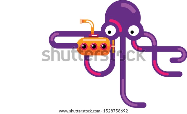 Octopus Vectoral Design Animal Vector Stock Vector (Royalty Free ...