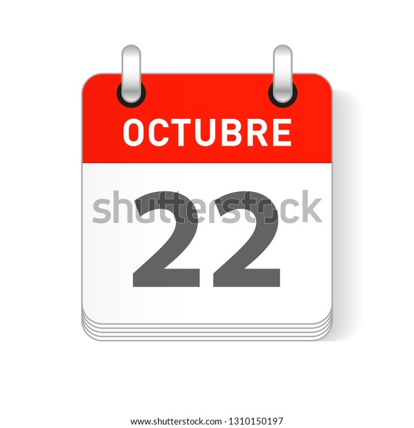 Octuber 22 October 22 Date Visible Stock Vector (Royalty Free ...