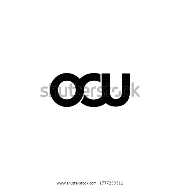 Ocu Letter Original Monogram Logo Design Stock Vector (Royalty Free ...