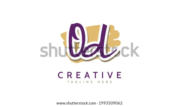 Od Initials Handwriting Logo Vector Stock Vector (Royalty Free ...
