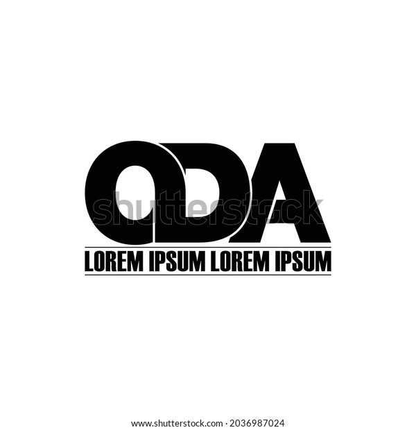 Oda Letter Monogram Logo Design Vector Stock Vector (Royalty Free ...