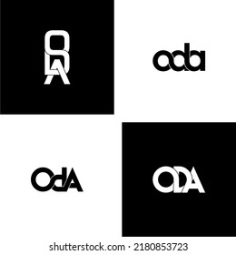 Oda Letter Original Monogram Logo Design Stock Vector (Royalty Free ...
