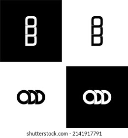 Odd Lettering Monogram Logo Design Set Stock Vector (Royalty Free ...