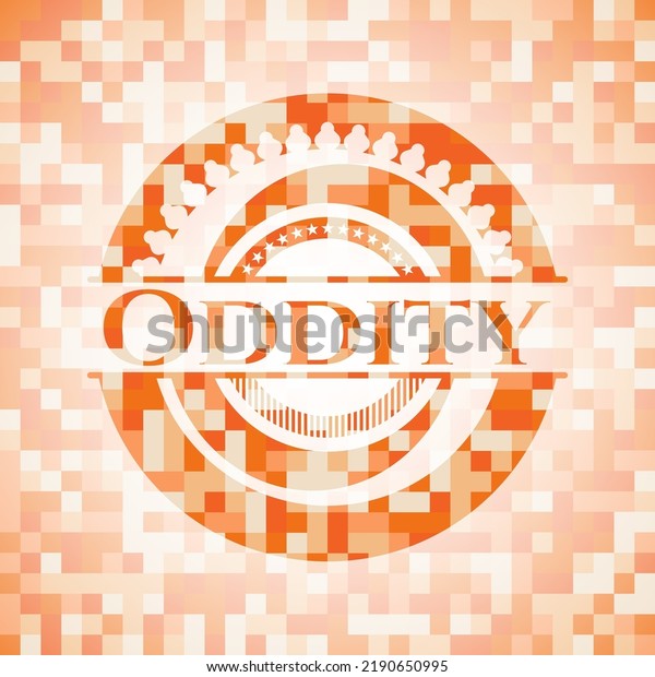 Oddity Abstract Orange Mosaic Emblem Background Stock Vector (Royalty ...