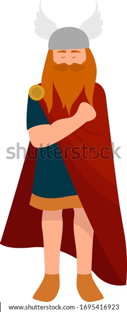 Odin God Illustration Vector On White Stock Vector (Royalty Free ...
