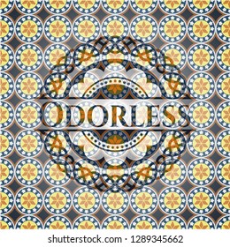 Odorless Arabic Emblem Background Arabesque Decoration Stock Vector ...