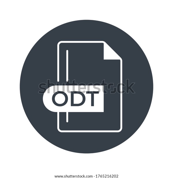 Odt File Format Icon Odt Extension Stock Vector (Royalty Free ...
