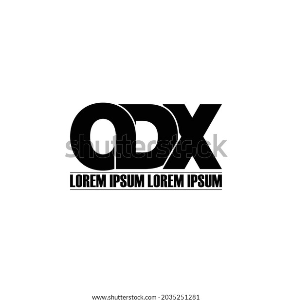 Odx Letter Monogram Logo Design Vector Stock Vector (Royalty Free ...