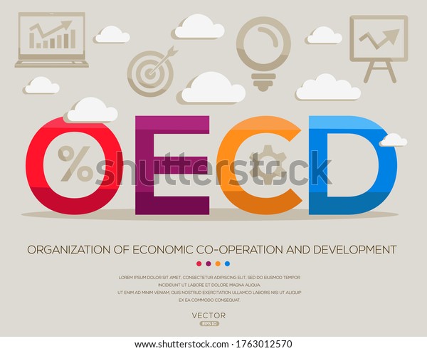 Oecd Mean Organization Economic Cooperation Development Stock Vector ...