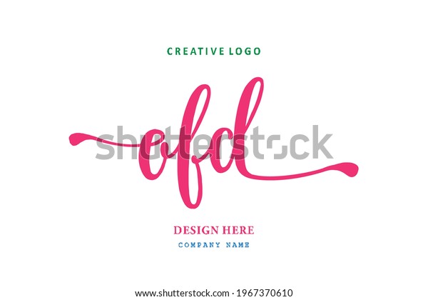 Ofd Lettering Logo Simple Easy Understand Stock Vector (Royalty Free ...