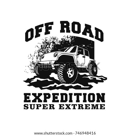 Immagine vettoriale a tema Off Road Car 4 X 4 Vehicle Event (royalty ...
