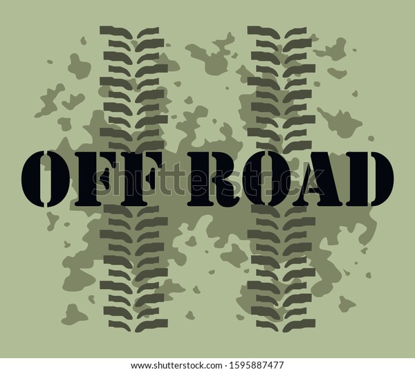 Off Road Sign Suv Tire Tracks Stock Vector (Royalty Free) 1595887477 ...