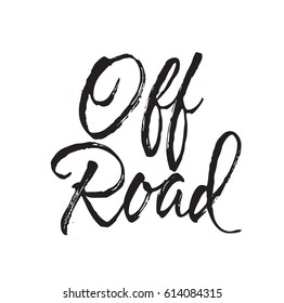 Off Road Text Design Vector Calligraphy Stock Vector (Royalty Free ...