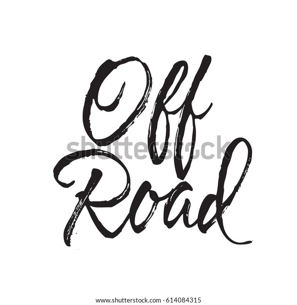 Off Road Text Design Vector Calligraphy Stock Vector (Royalty Free ...