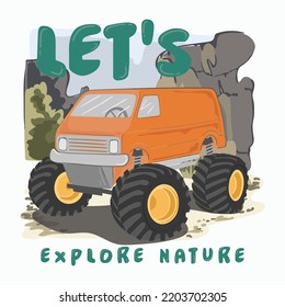 Off Road Truck Vector Illustration Nature Stock Vector (Royalty Free ...