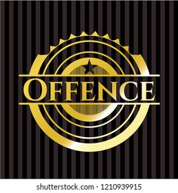 Offence Golden Badge Emblem Stock Vector (Royalty Free) 1210939915 ...