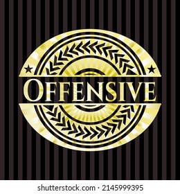 Offensive Gold Shiny Badge Vector Illustration Stock Vector (Royalty ...