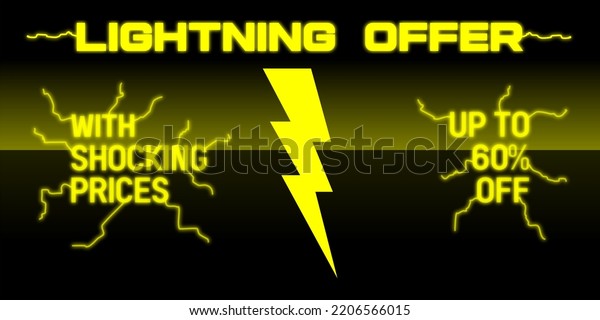 Offer Banner Lightning Offer Shocking Prices Stock Vector (Royalty Free ...
