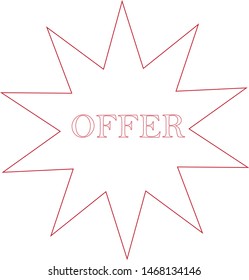 Offer Vector Illustration Outline Stock Vector (Royalty Free ...