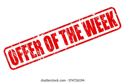 Offer Week Red Stamp Text On Stock Vector (Royalty Free) 374726194 ...