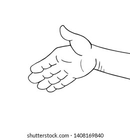 Hand Drawing Freehand Sketch Hand Pointing Stock Vector (Royalty Free ...