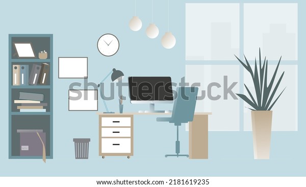 Office Background Illustration Vector Stock Stock Vector (Royalty Free ...