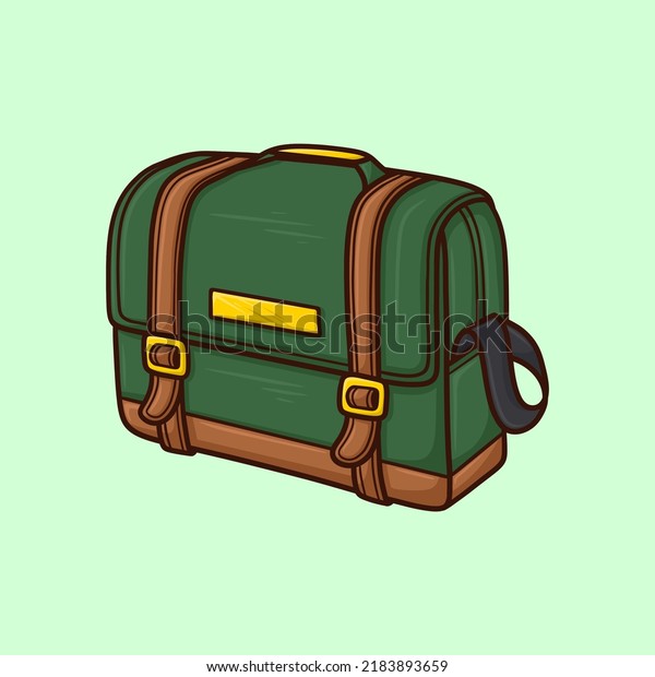 Office Bag Cartoon Vector Illustration Isolated Stock Vector (Royalty ...