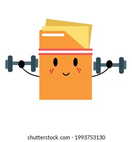 Office Binder Character Flat Cartoon Vector Stock Vector (Royalty Free ...