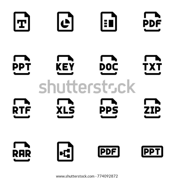 Office Black White Icon Set Stock Vector (Royalty Free) 774092872 ...