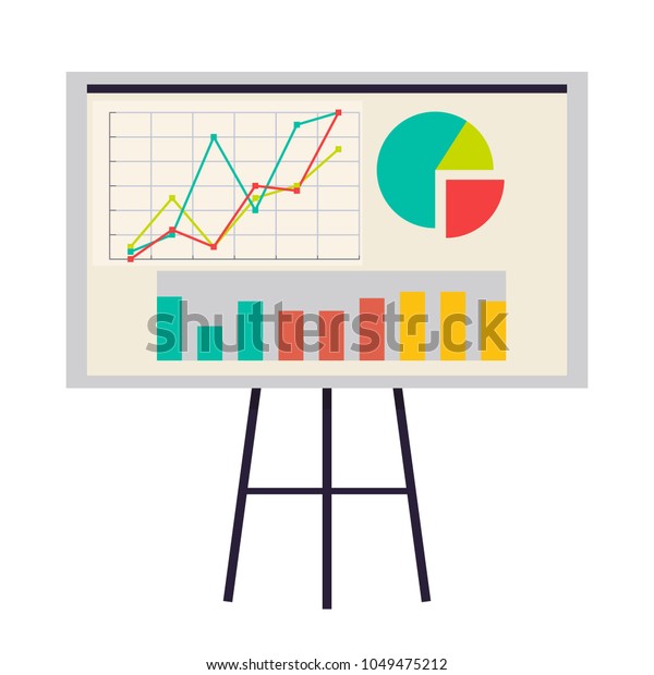 Office Board Charts Diagrams Vector Illustration Stock Vector (Royalty ...