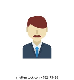 Office Boss Icon Flat Isolated Symbol Stock Vector (Royalty Free ...