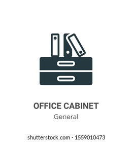 Office Cabinet Vector Icon On White Stock Vector (Royalty Free ...