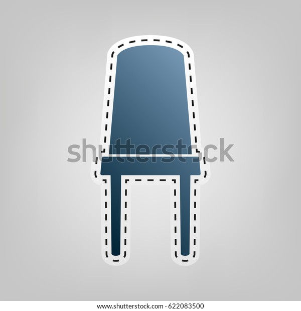 Office Chair Sign Vector Blue Icon Stock Vector (Royalty Free ...