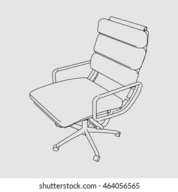 Office Chair Sketch Vector Stock Vector (Royalty Free) 464056565