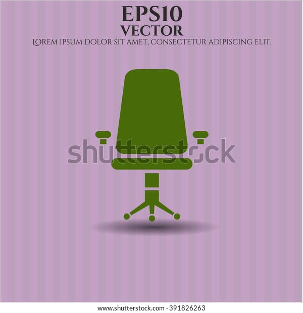 Office Chair Symbol Stock Vector (Royalty Free) 391826263