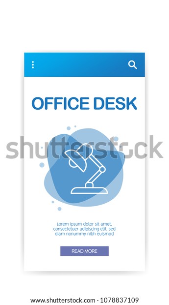 Office Desk Infographic Stock Vector (Royalty Free) 1078837109 ...