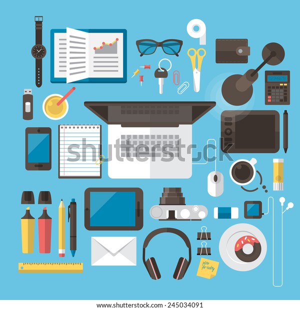 3,616 Office Supplies Brochure Images, Stock Photos & Vectors ...