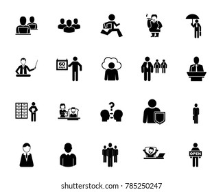Office Employee Icon Set Stock Vector (Royalty Free) 785250247 ...